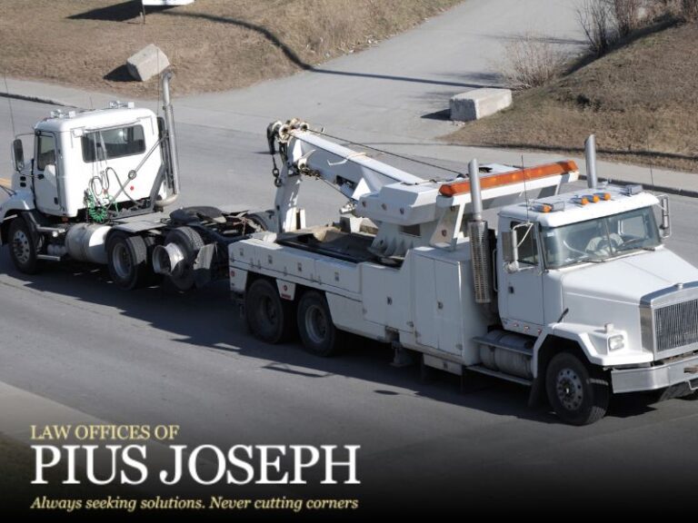 Tow Truck Accident Lawyer - Law Offices of Pius Joseph